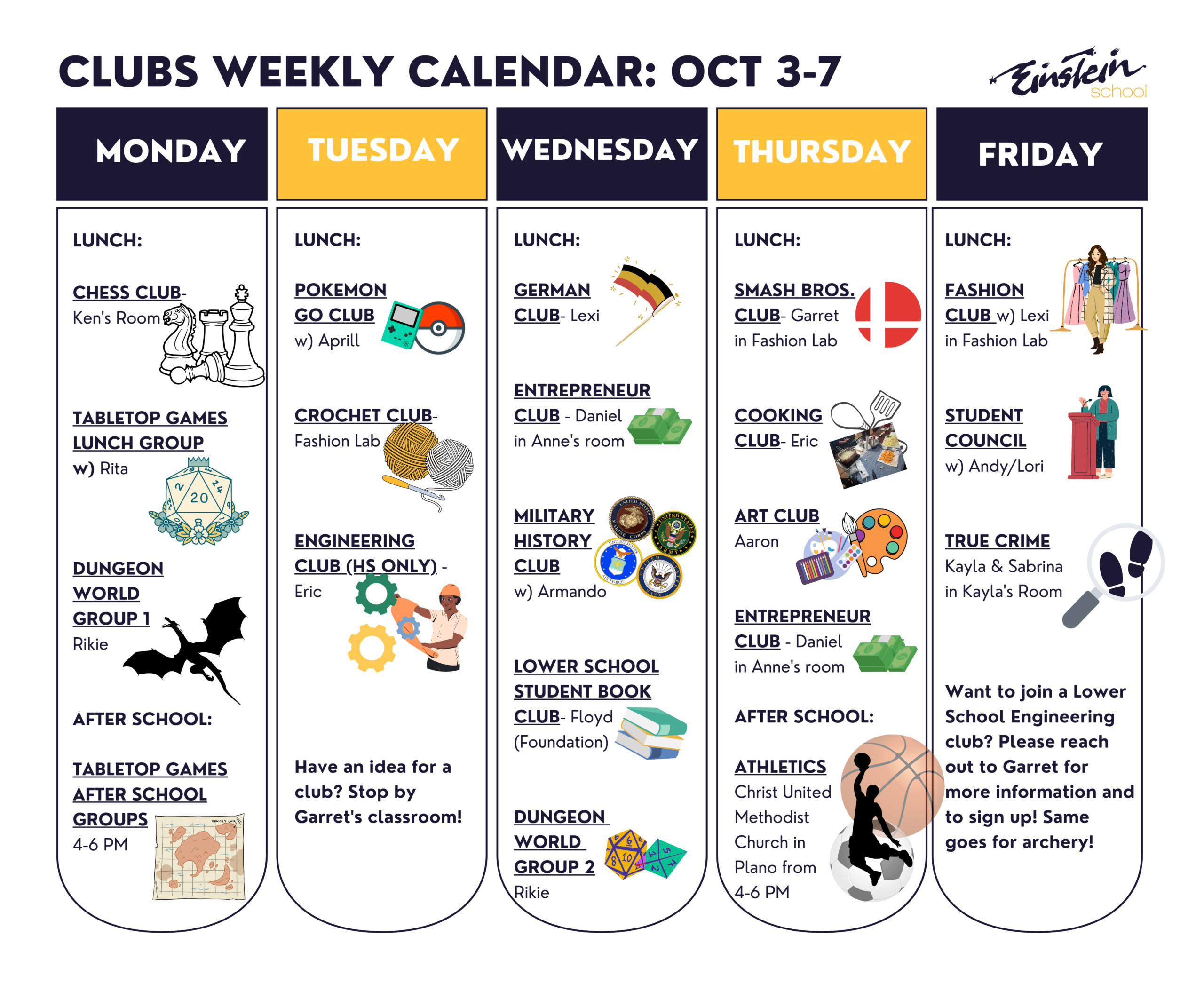 Einstein Clubs This Week! - The Einstein School