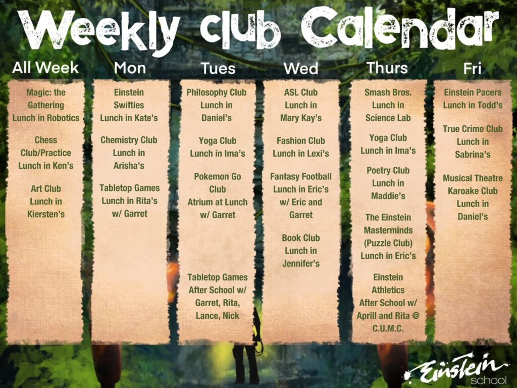 Einstein School Clubs and Student Organizations - The Einstein School